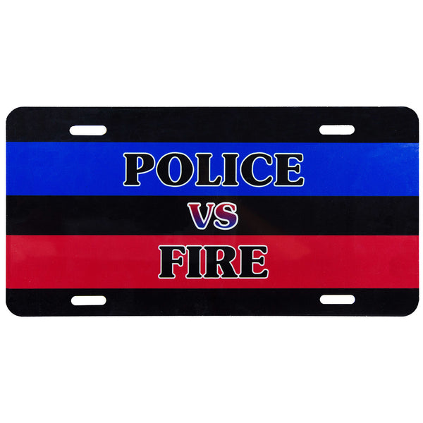 License Plate Police vs Fire – Honor Valor